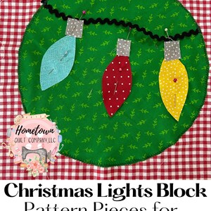 Christmas Lights Appliqué Quilt Block Pattern - Etsy
