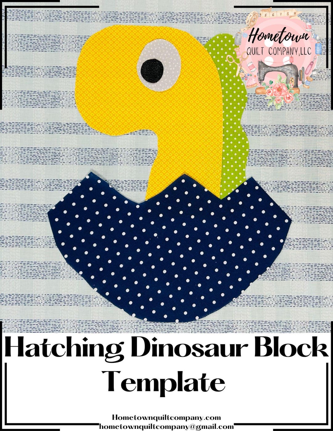 Hatching Dinosaur Block Template - Etsy