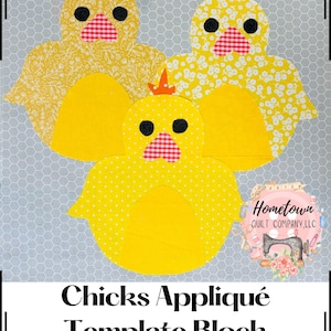 Chicks Block Template - Etsy