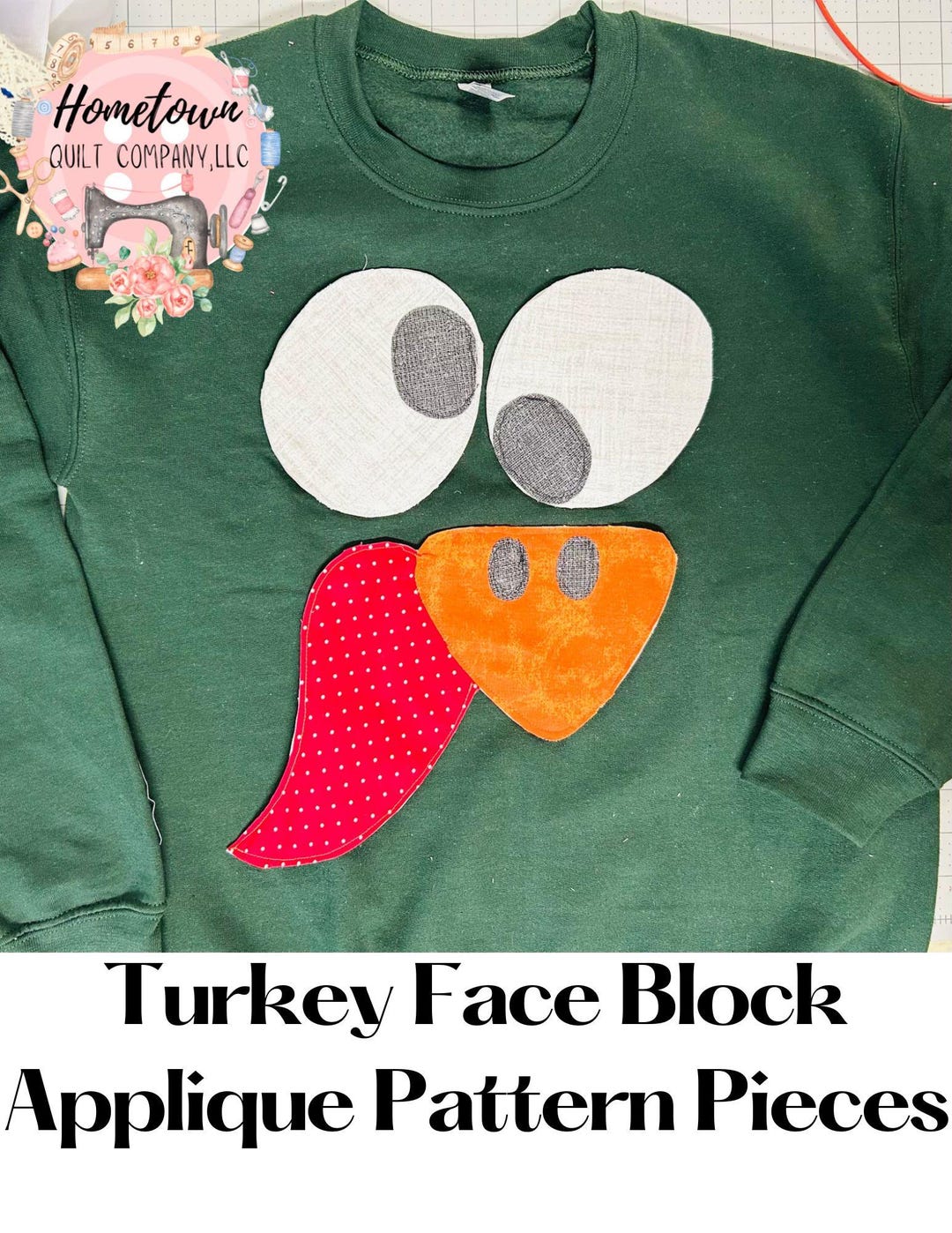 Turkey Face Appliqué Quilt Block Pattern - Etsy