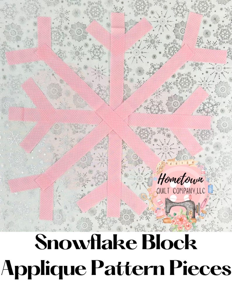 Snowflake Appliqué Quilt Block Pattern - Etsy