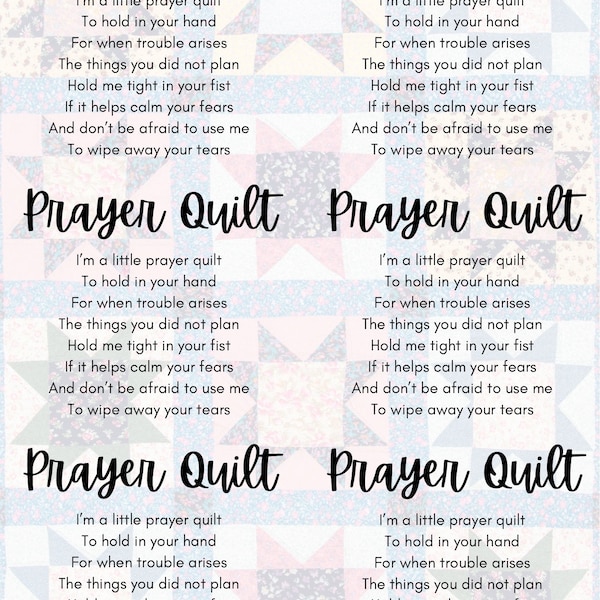 Pattern for Prayer Quilts - Etsy