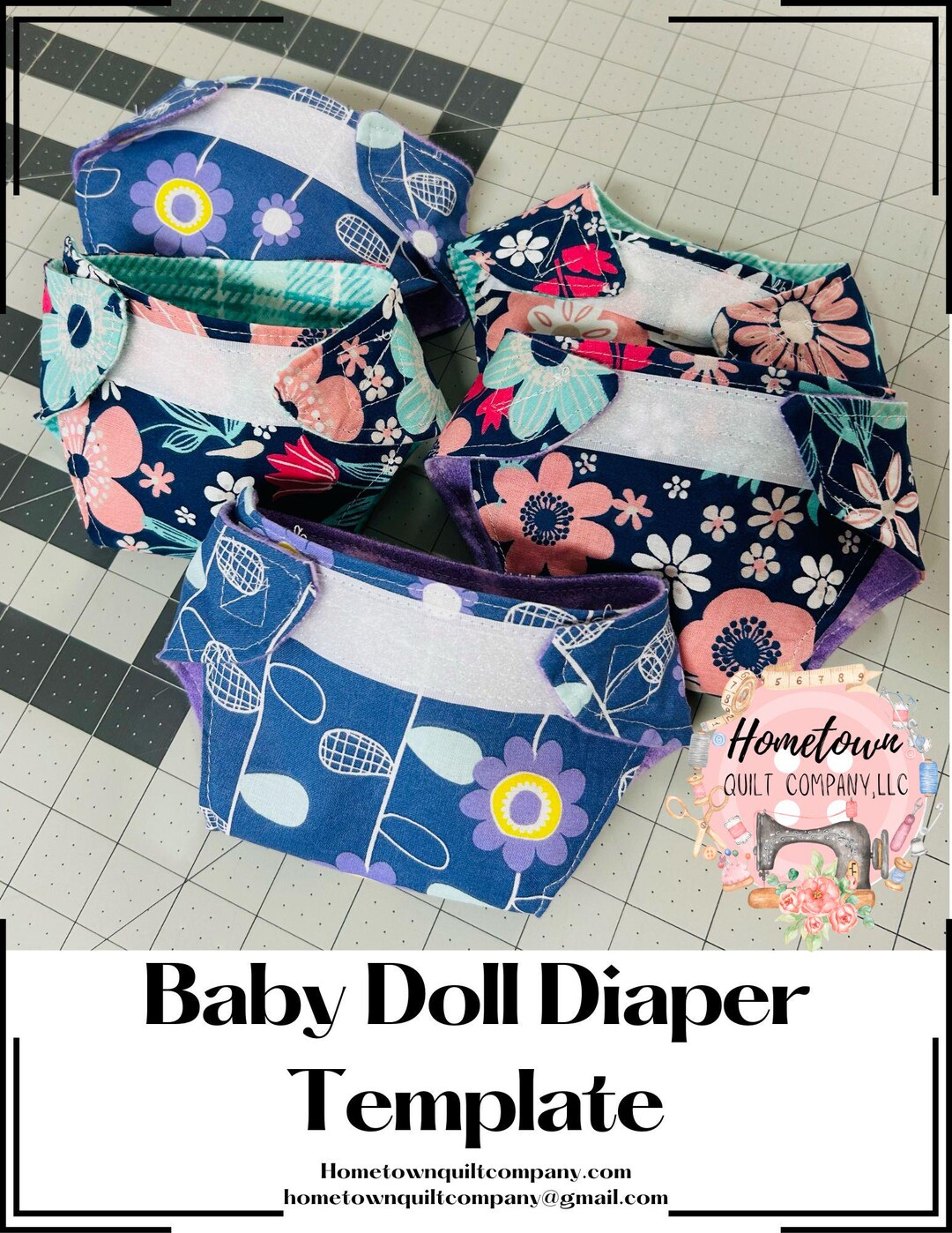 Baby Doll Diaper Template - Etsy