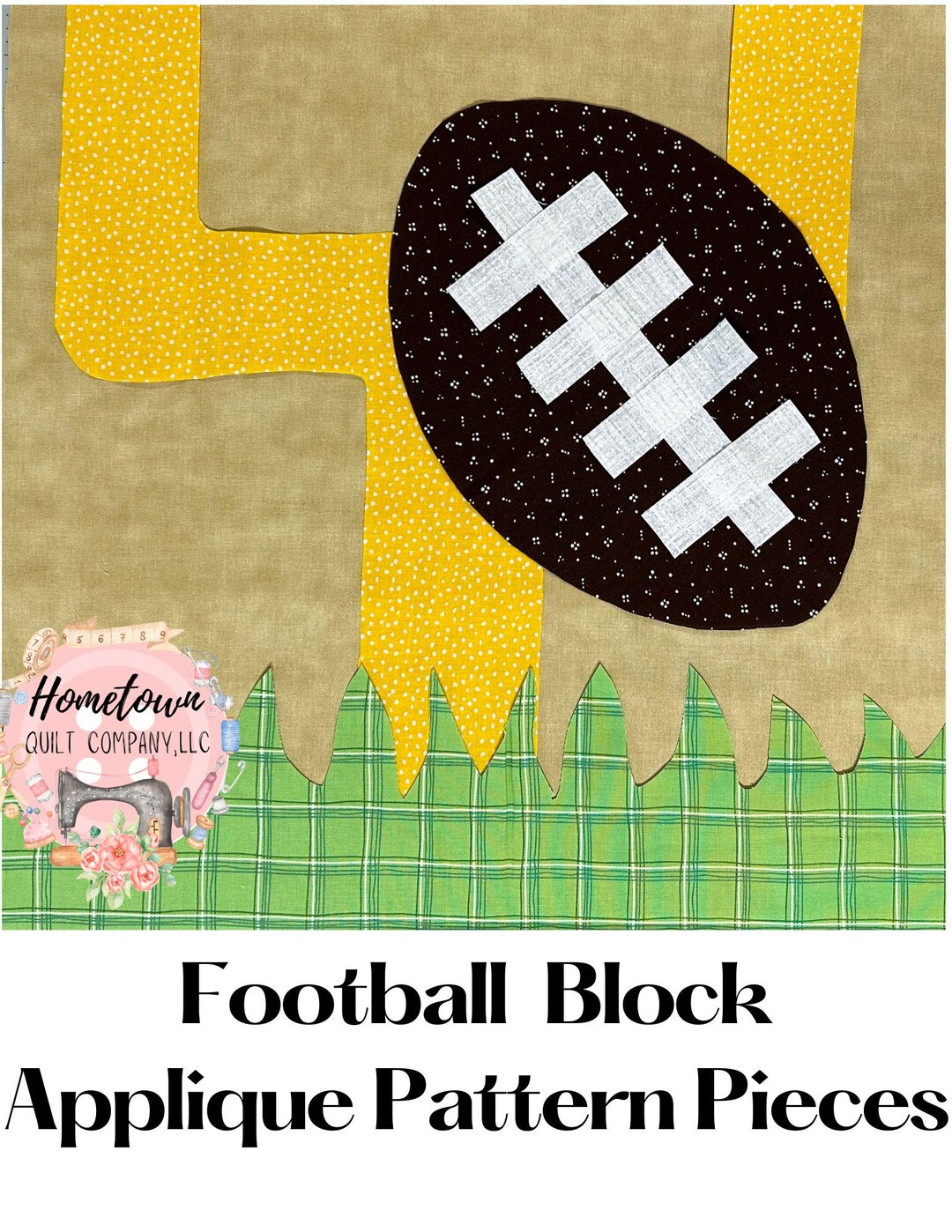 Football Appliqué Quilt Block Pattern - Etsy