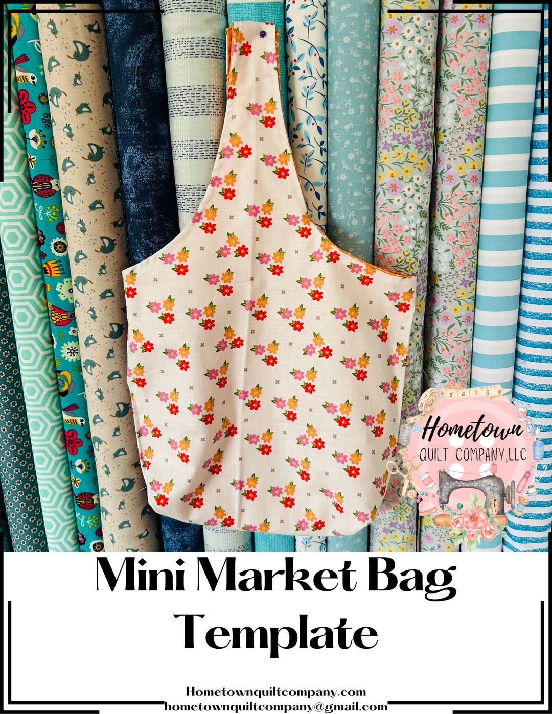 Mini Market Bag Template - Etsy