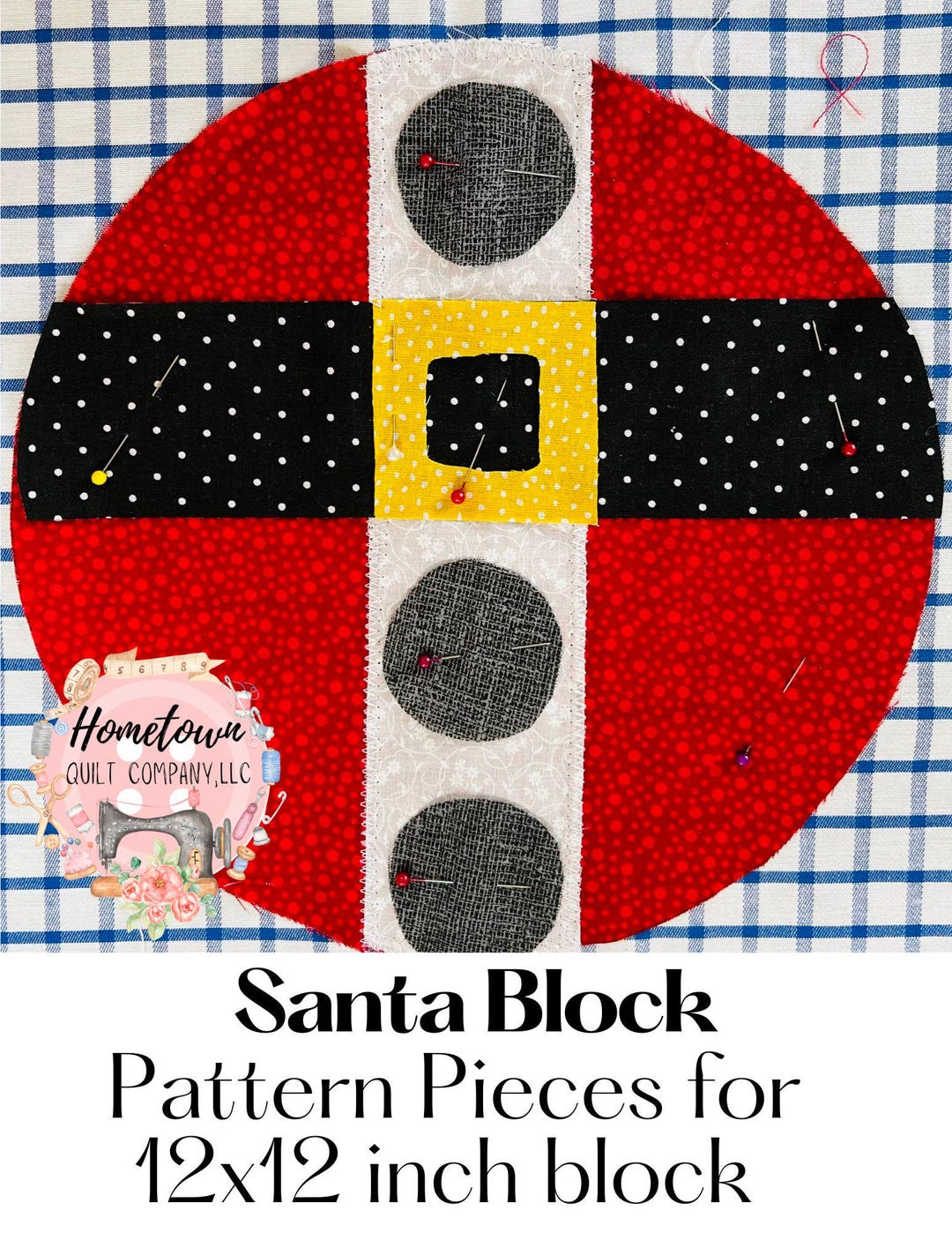 Santa Two Appliqué Quilt Block Pattern - Etsy