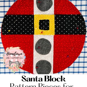 Santa Two Appliqué Quilt Block Pattern - Etsy