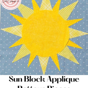 Sun Appliqué Quilt Block Pattern - Etsy
