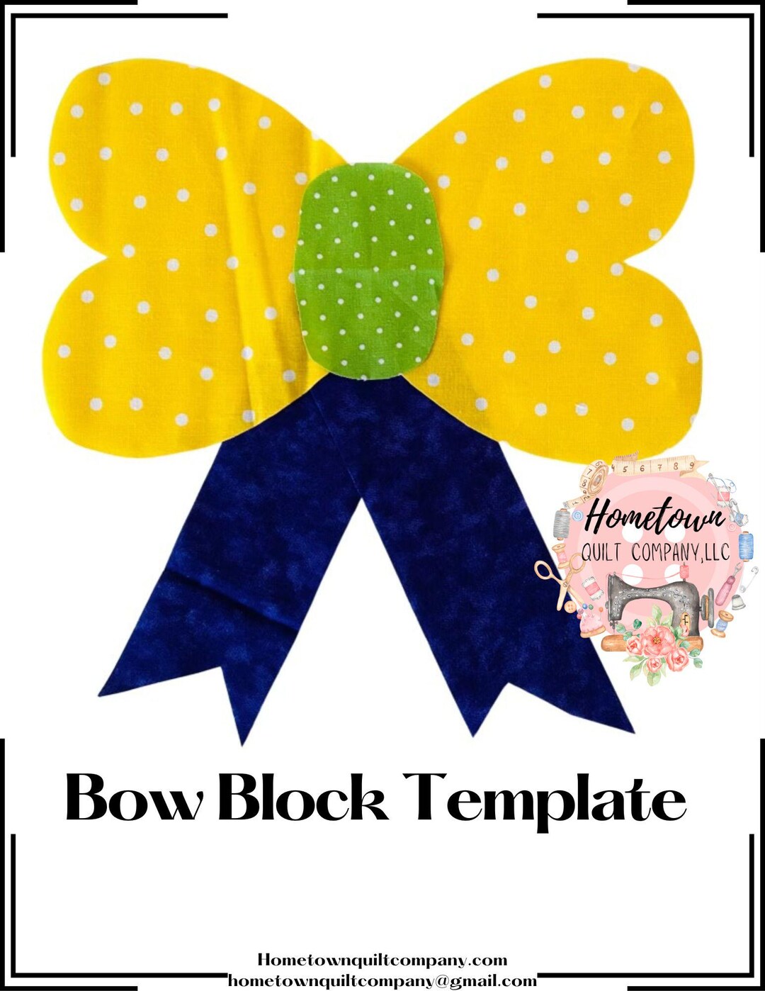 Bow Appliqué Block Template - Etsy