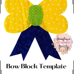 Bow Appliqué Block Template - Etsy