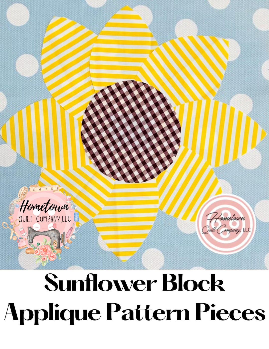 Sunflower Appliqué Quilt Block Pattern - Etsy