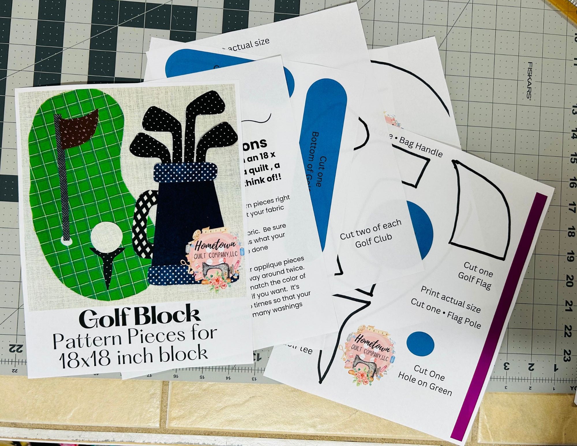 Golf Appliqué Quilt Block Pattern - Etsy