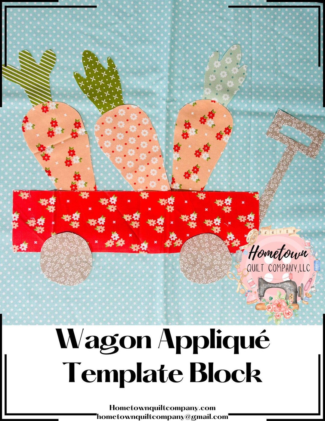 Wagon Appliqué Block Template - Etsy