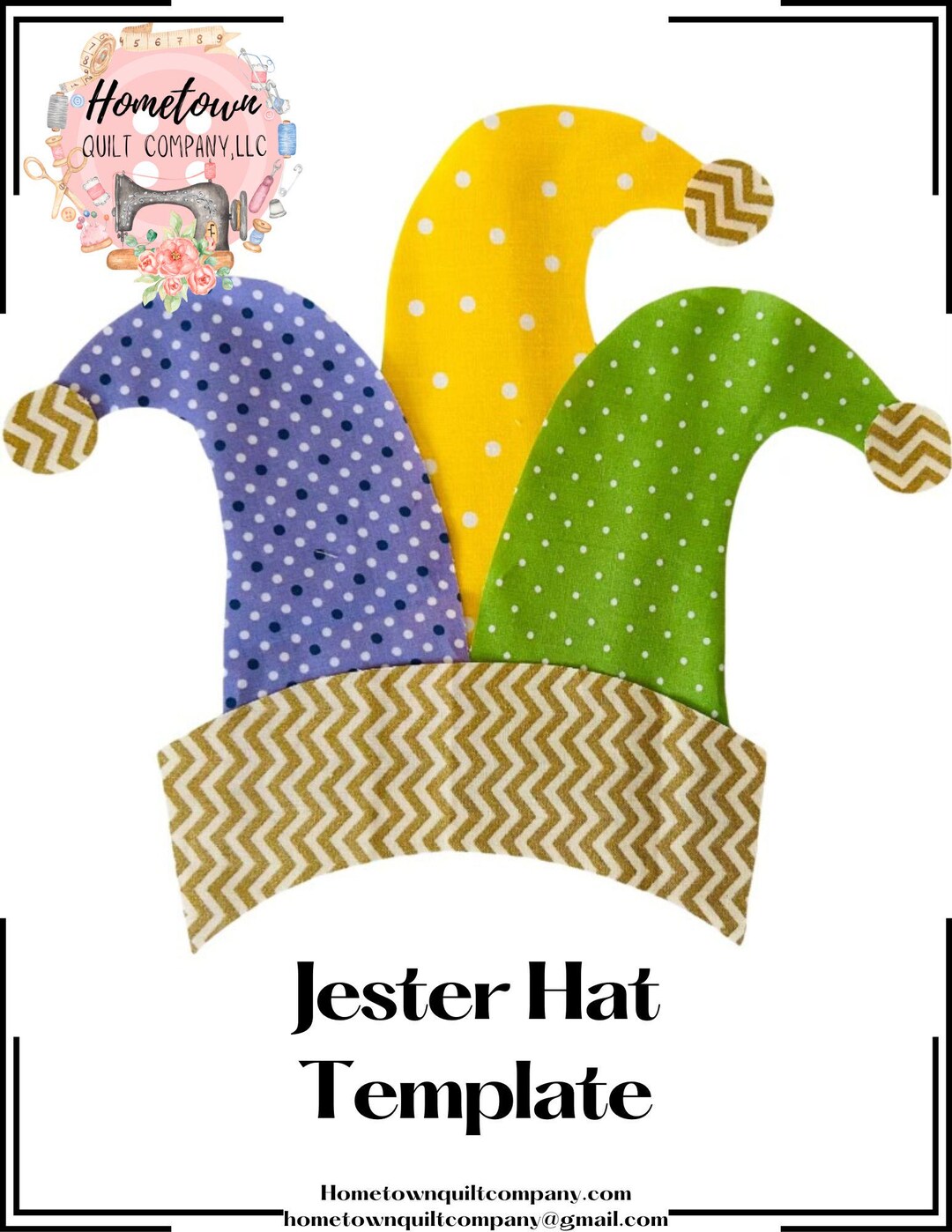 Jester Hat Appliqué Block Template - Etsy