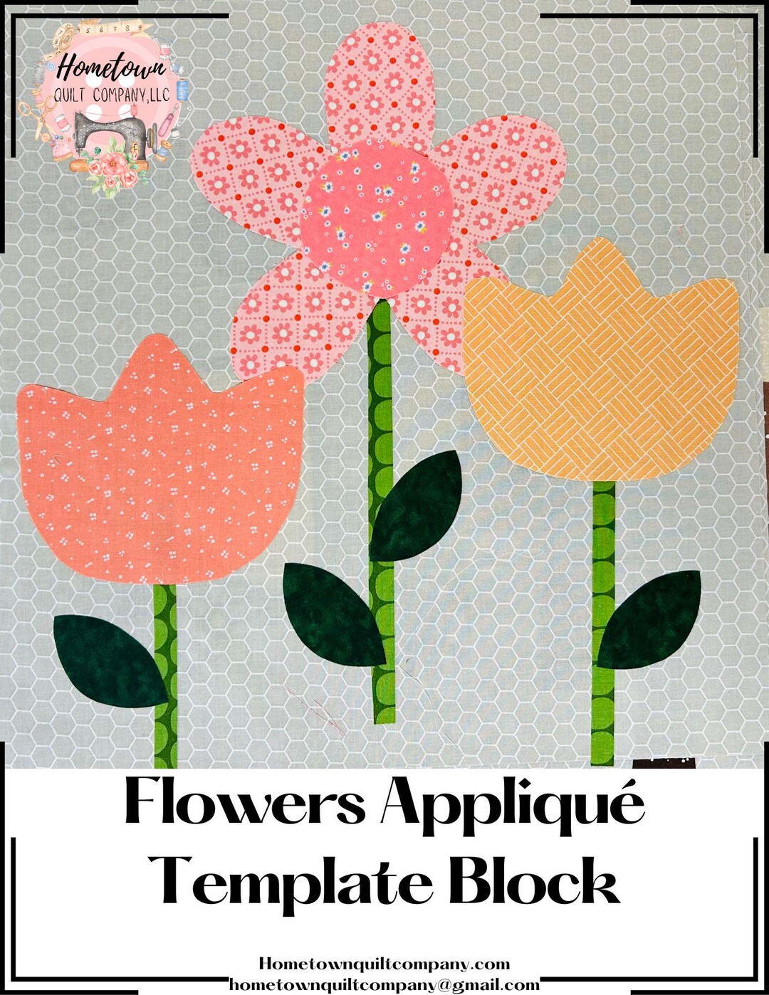 Flowers Block Template - Etsy