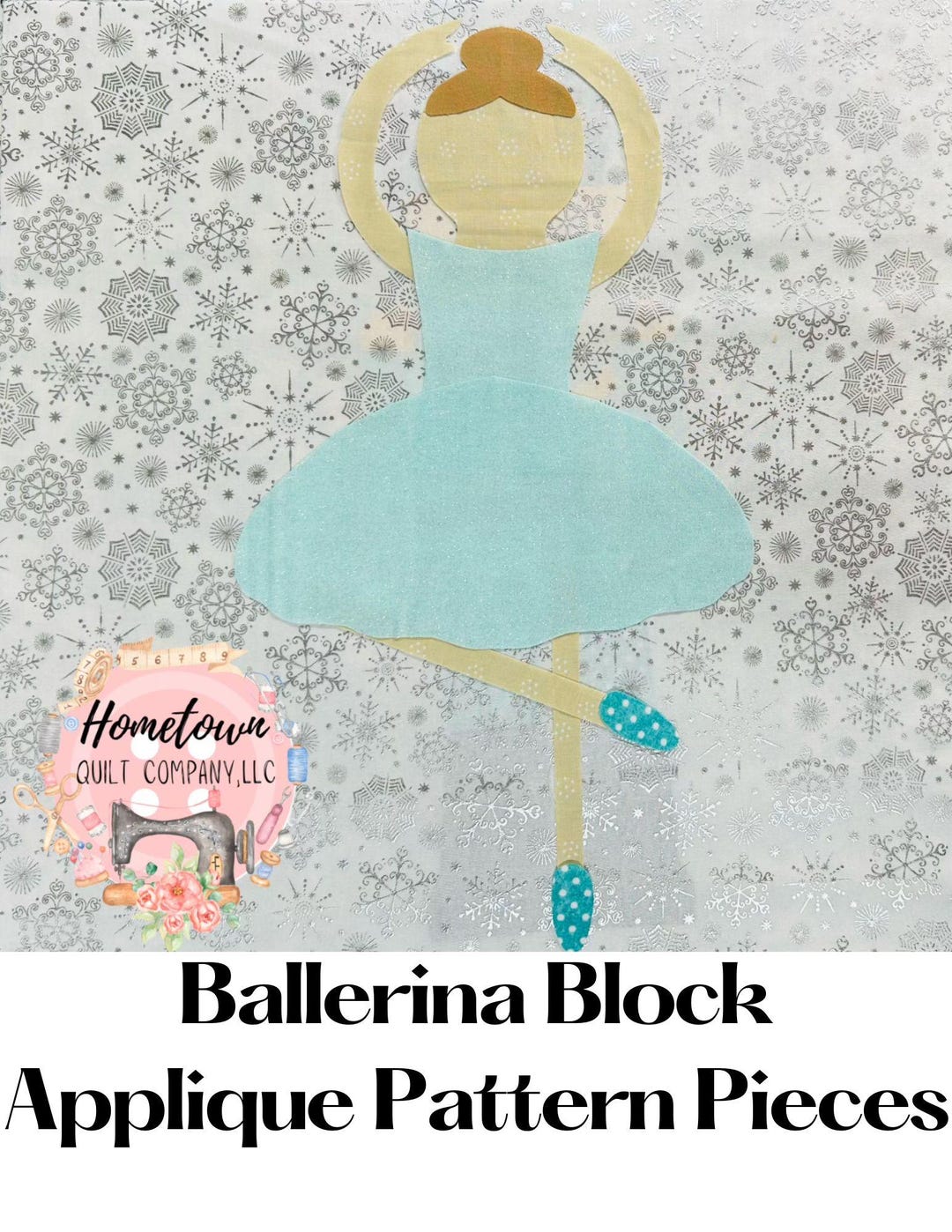 Ballerina Appliqué Quilt Block Pattern - Etsy