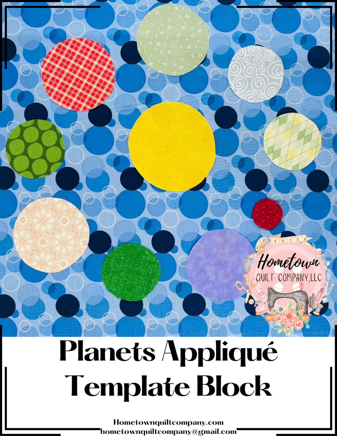 Planets Appliqué Block Template - Etsy