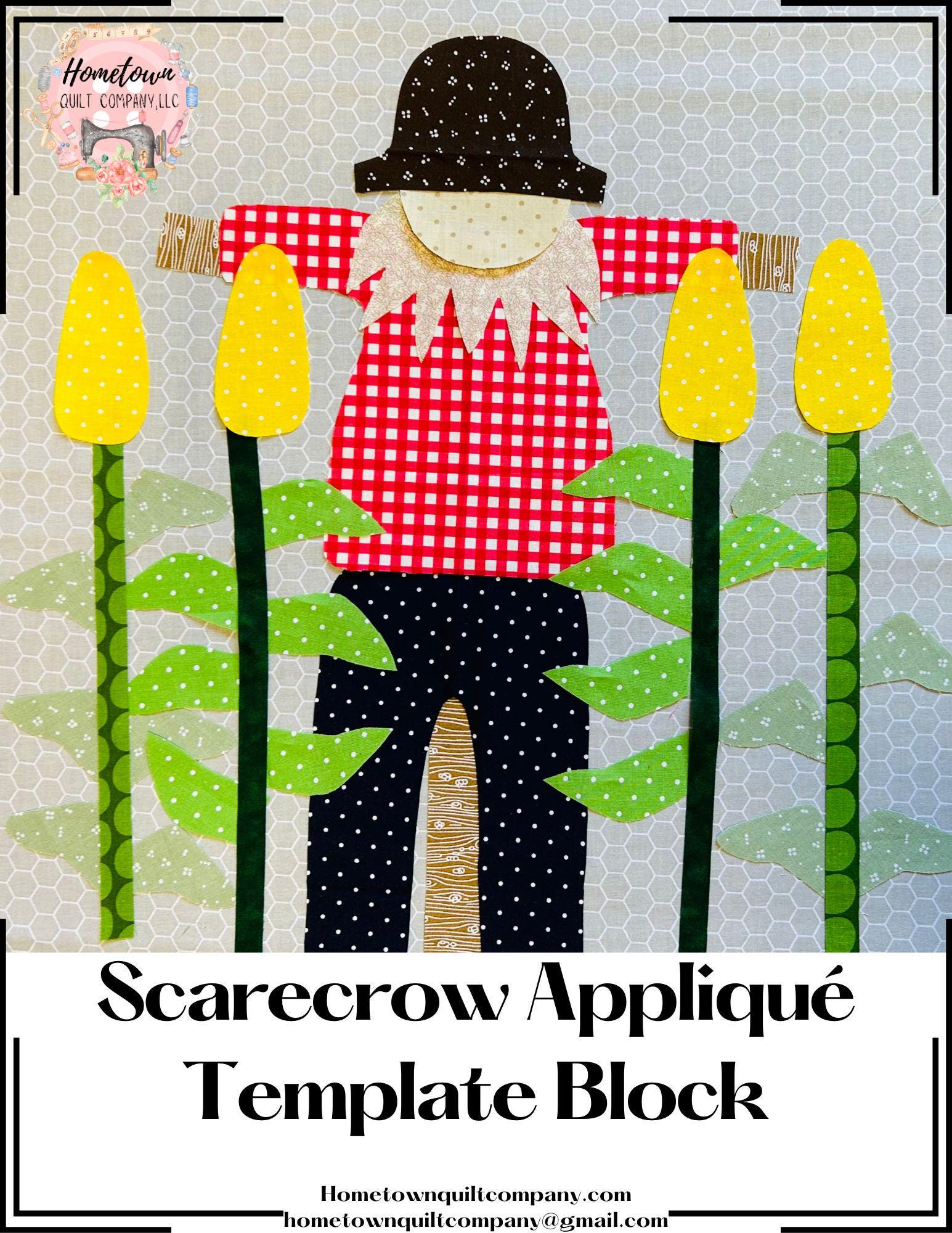Scarecrow Block Template - Etsy
