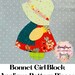 Bonnet Girl Appliqué Quilt Block Pattern - Etsy