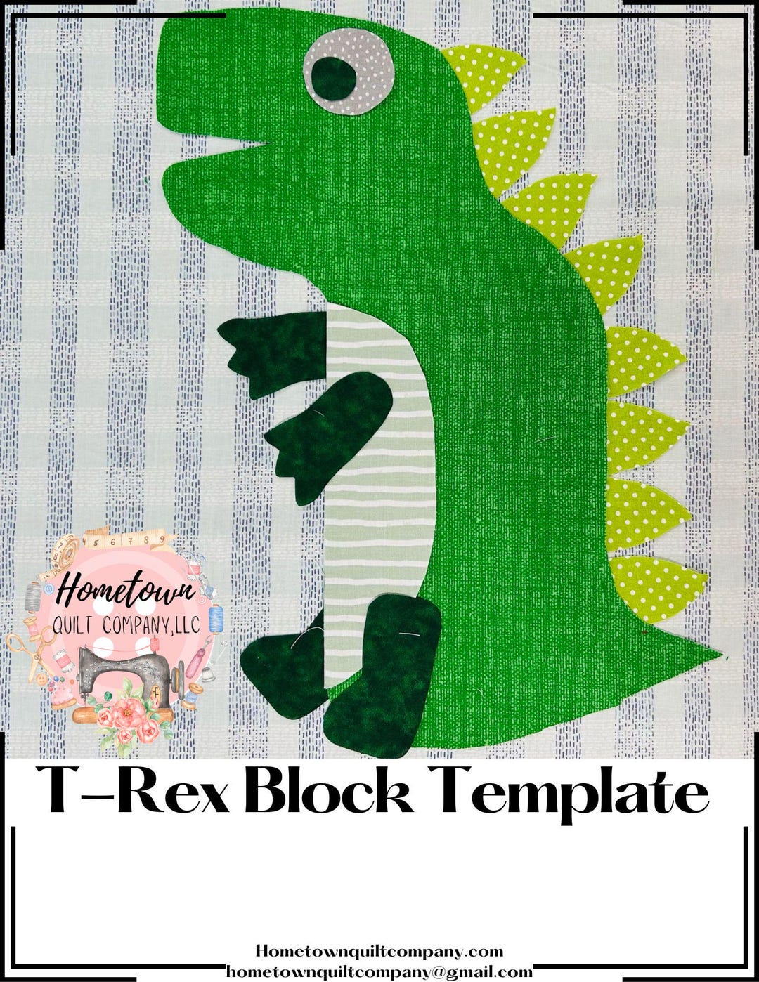 T-rex Block Template - Etsy