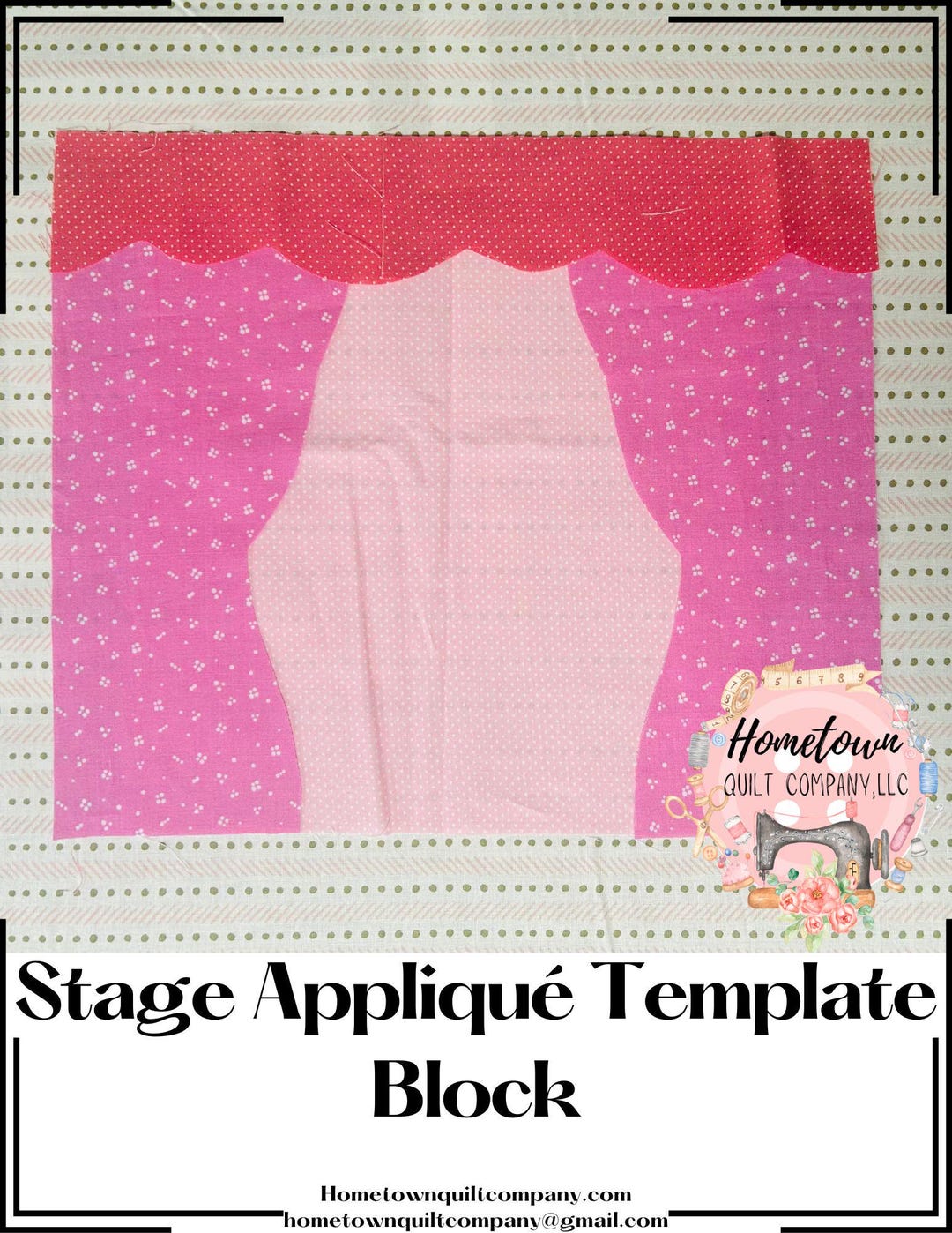 Stage Appliqué Block Template - Etsy