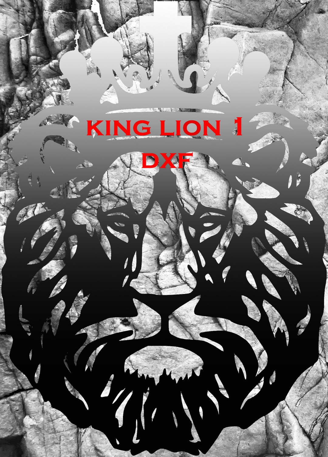 King Lion 1 - DXF and SVG Files - Etsy