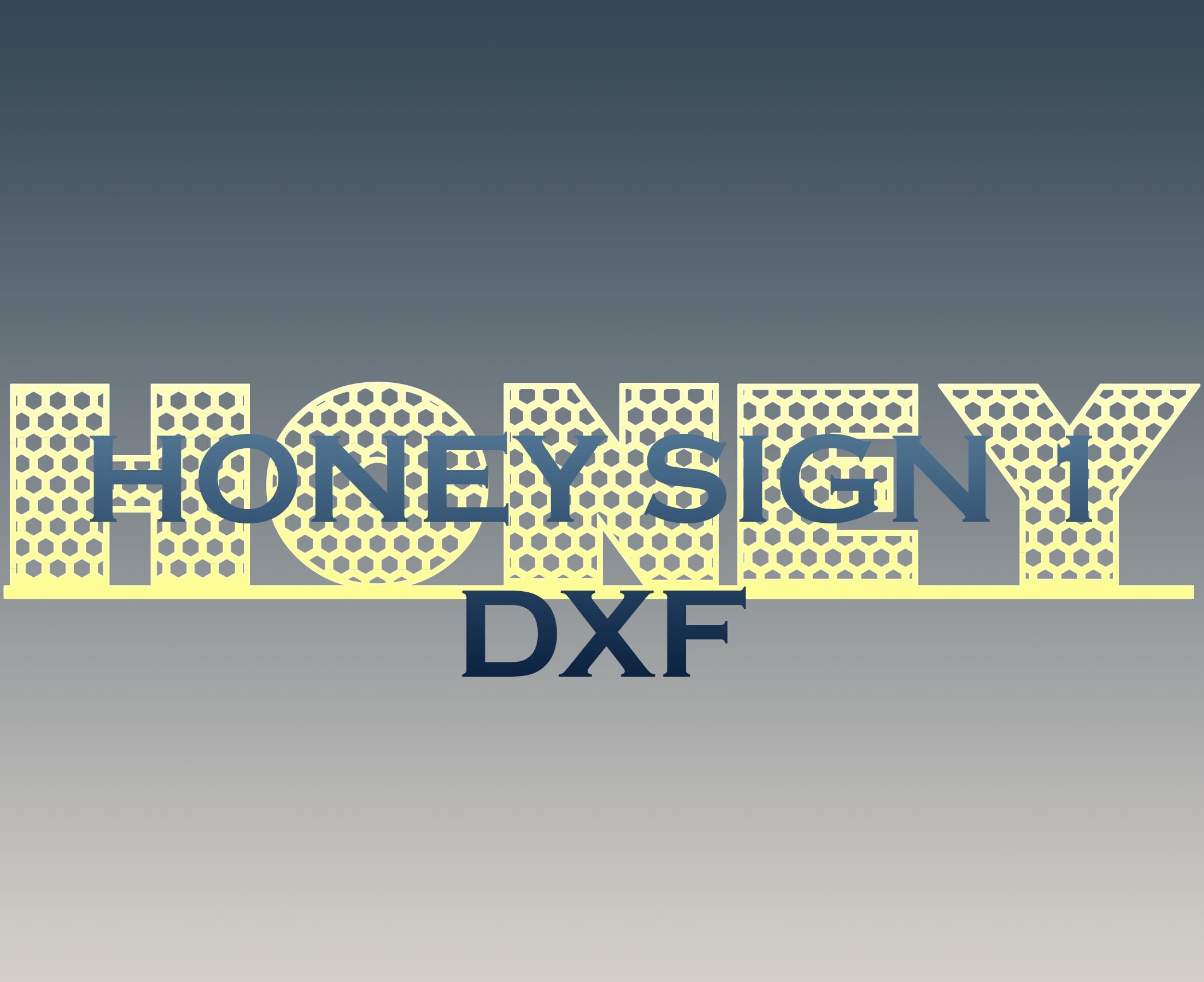 Honey Sign 1 - DXF and SVG Files - Etsy