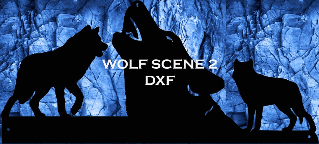Escena del lobo 2 Archivos DXF y SVG - Etsy México