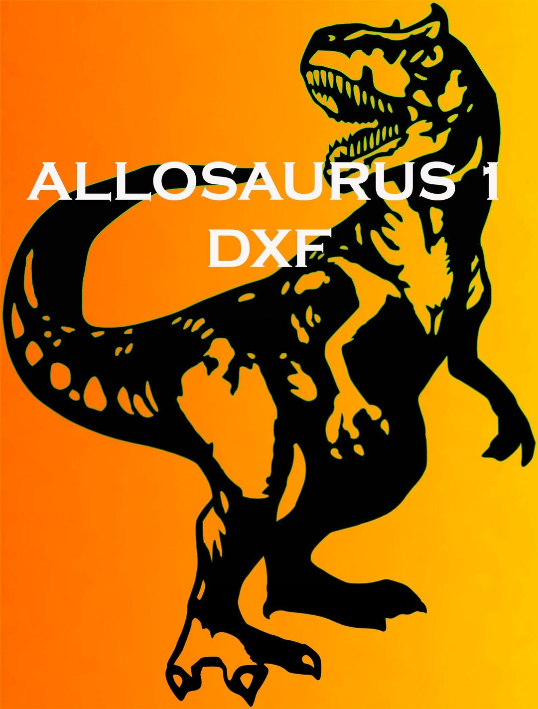Allosaurus 1 - DXF and SVG Files - Etsy