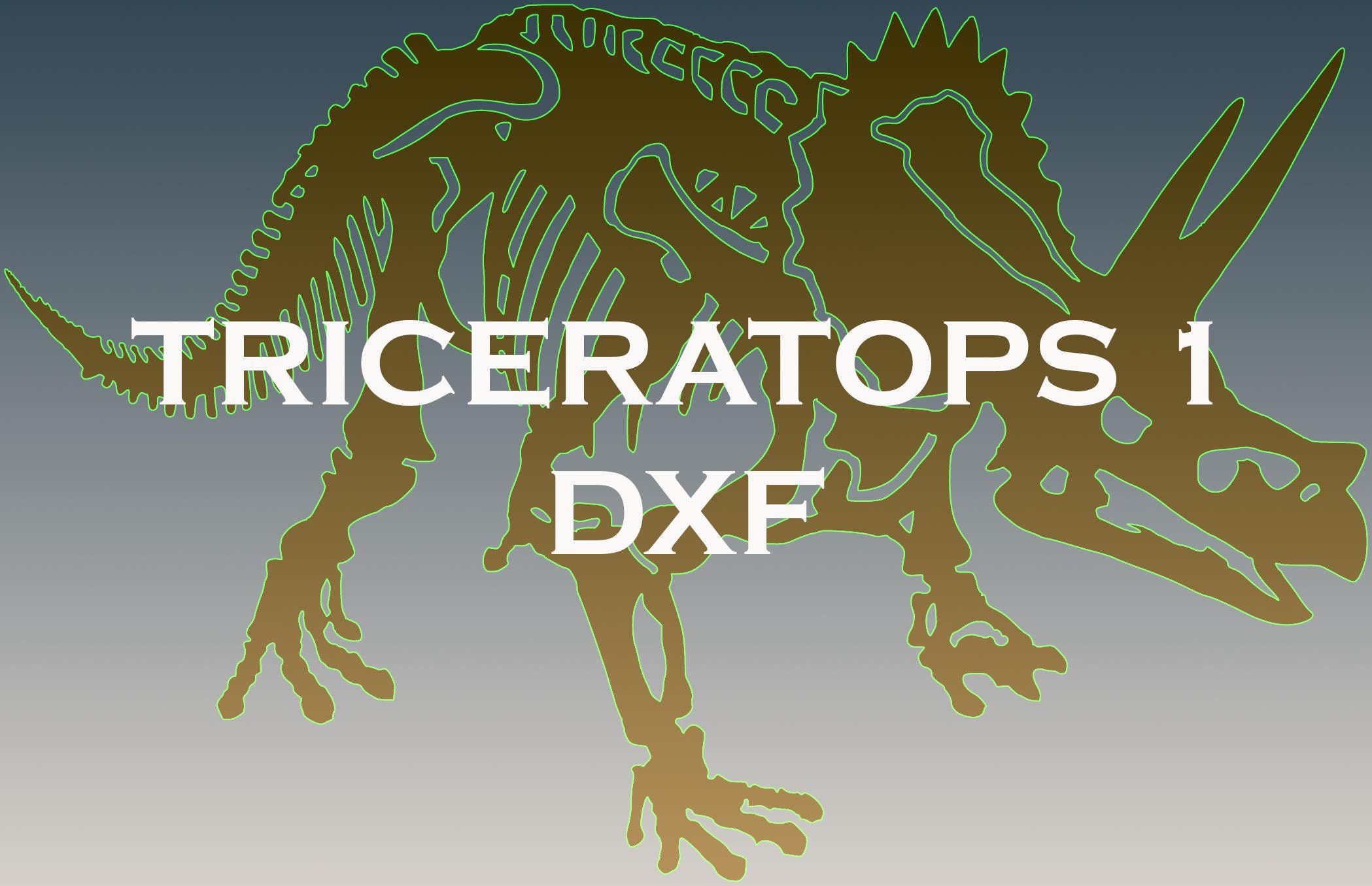 Triceratops 1 - DXF and SVG Files - Etsy