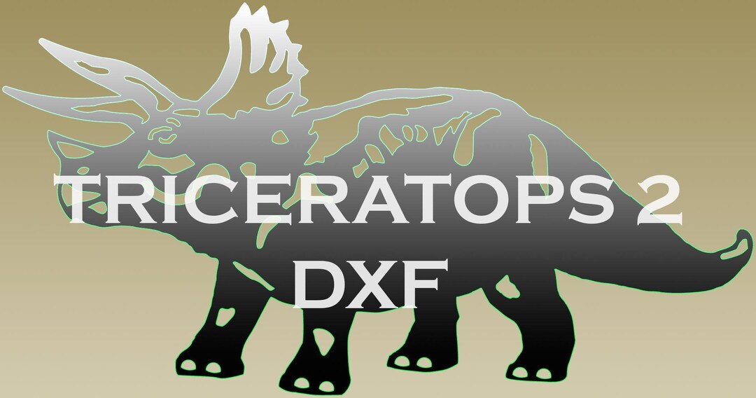 Triceratops 2 - DXF and SVG Files - Etsy
