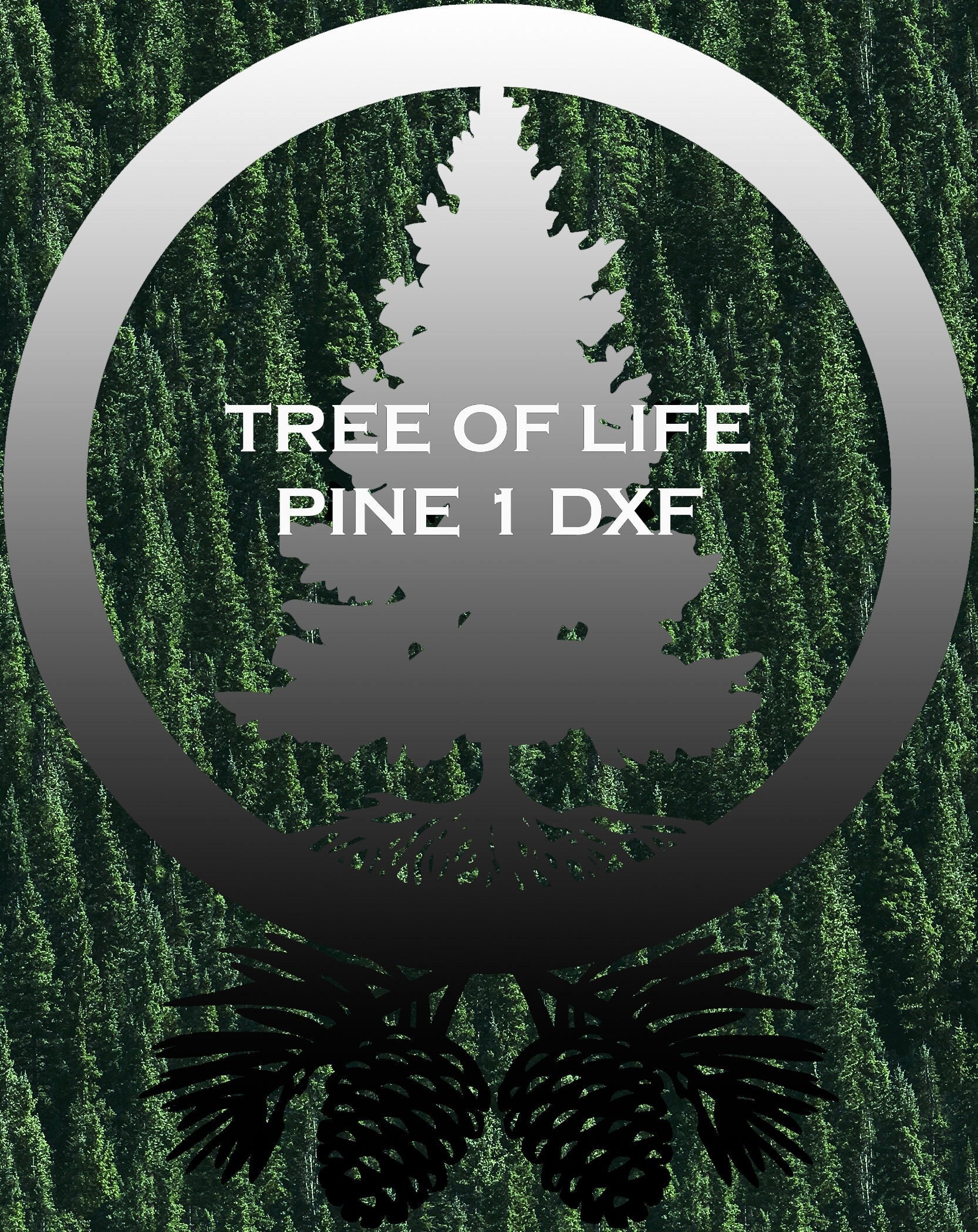 Tree of Life- Pine Tree Design - DXF and SVG Files - Etsy