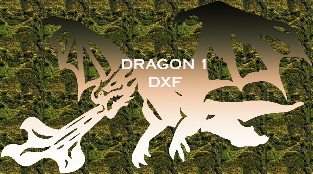 Dragon 1 - DXF and SVG Files - Etsy