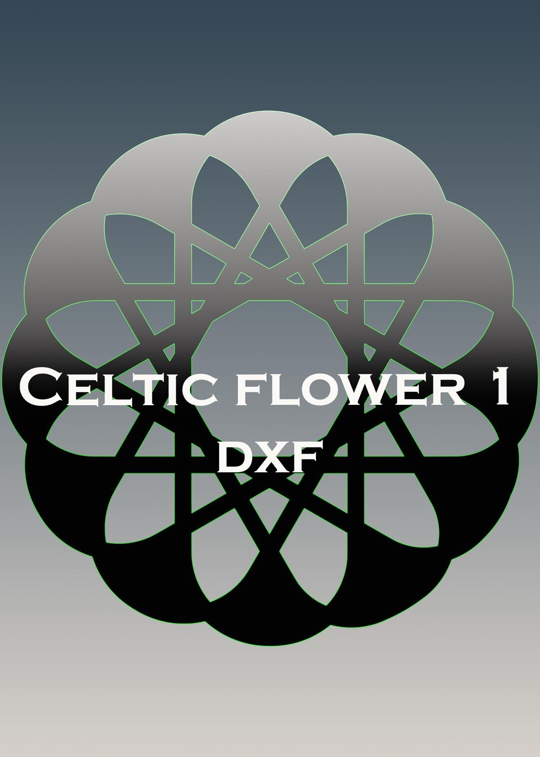 Celtic Flower 1 - DXF and SVG Files - Etsy