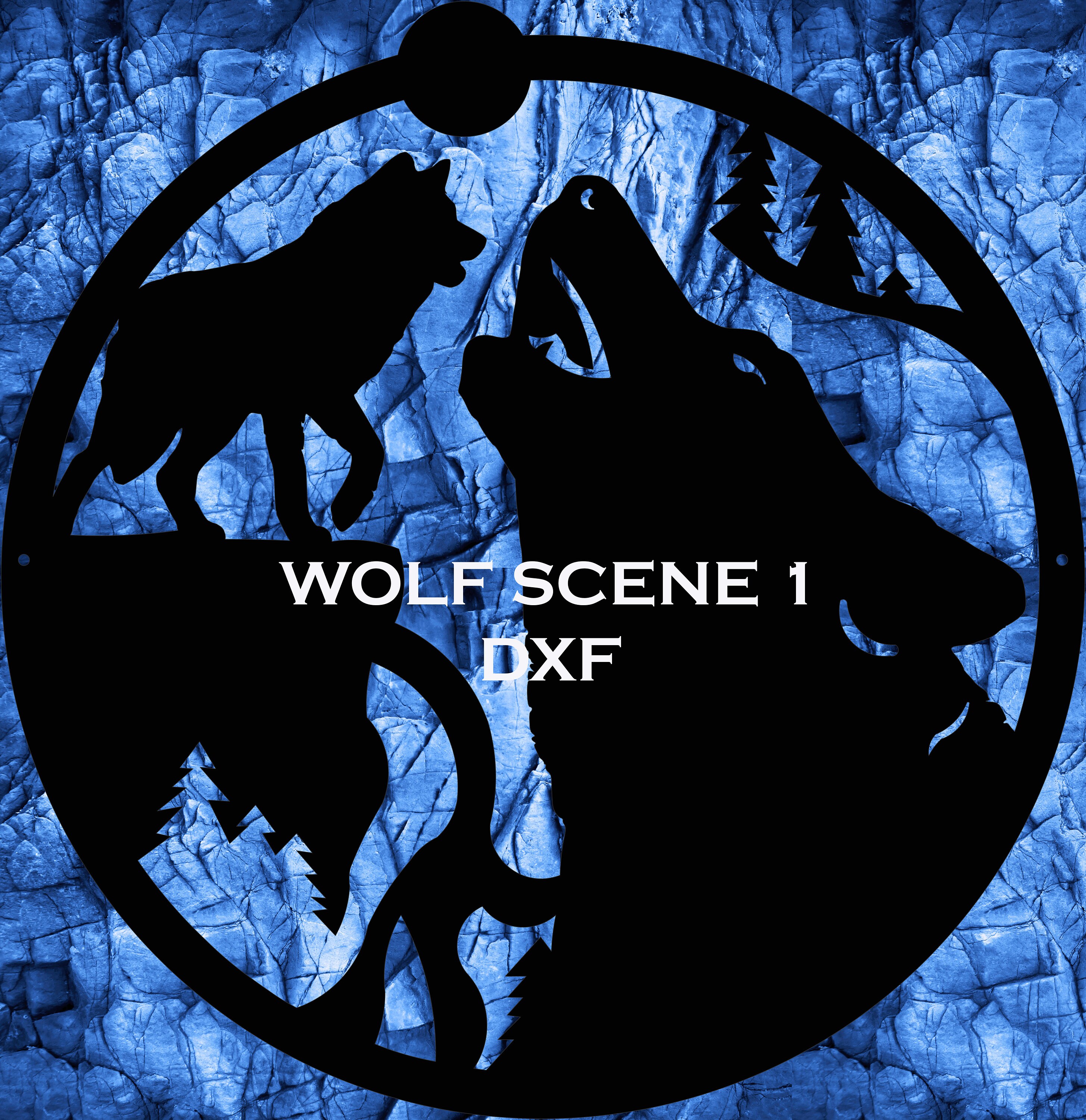 Wolf Scene 1 - DXF and SVG Files - Etsy