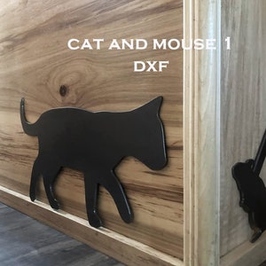 Cat 1 and Mouse 1 - DXF and SVG Files - Etsy