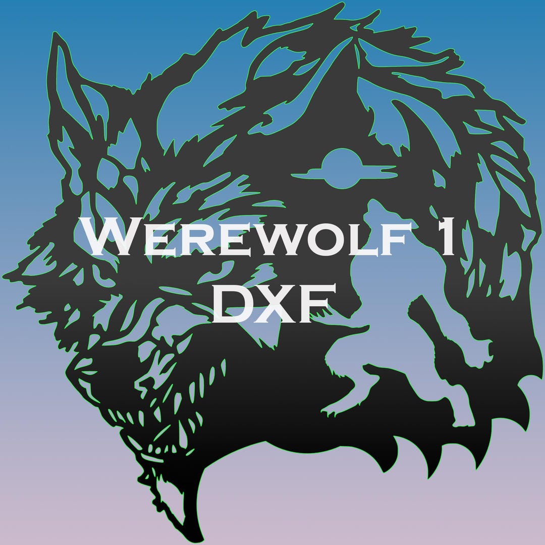 Werewolf 1 - DXF and SVG Files - Etsy