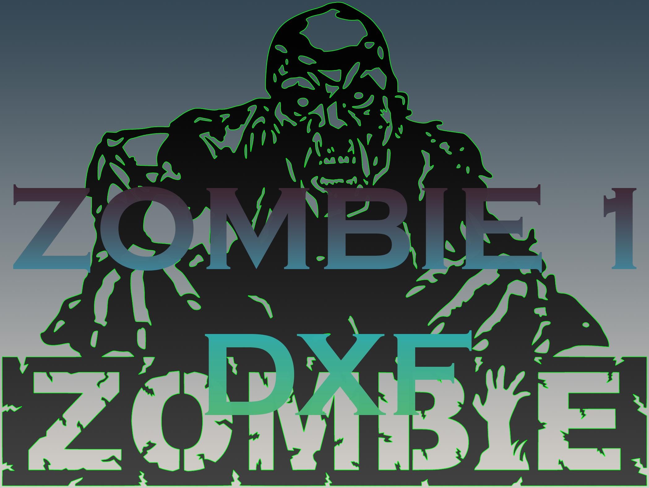 ZOMBIE 1 - DXF and SVG Files - Etsy