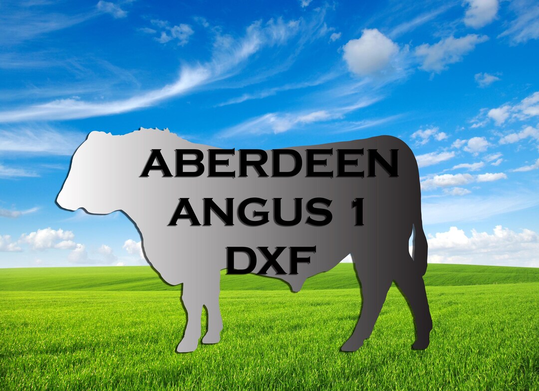 Aberdeen Angus Cattle 1 - DXF and SVG Files - Etsy