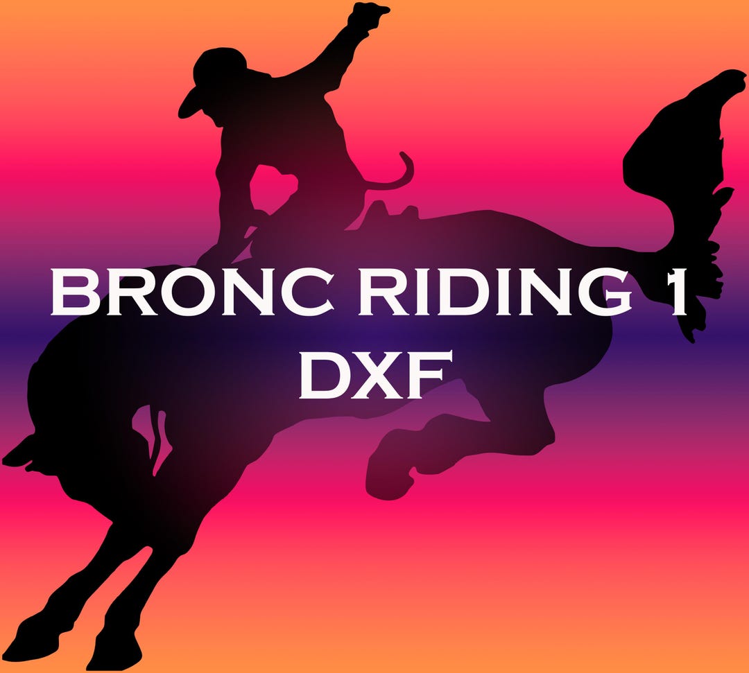 Bronc Riding 1 - DXF and SVG Files - Etsy