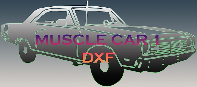 Muscle Car 1 - DXF and SVG Files - Etsy