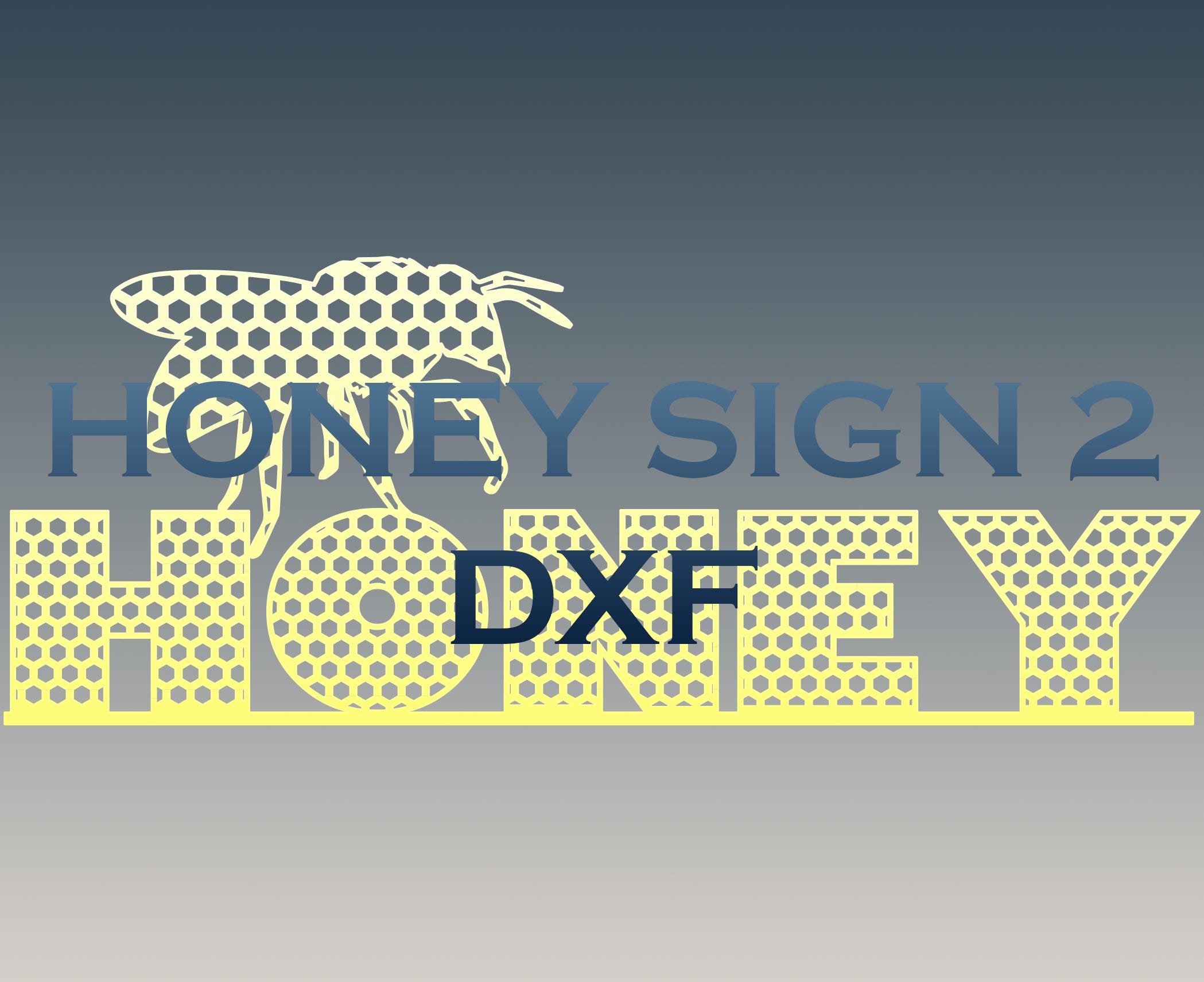 Honey Sign 2 - DXF and SVG Files - Etsy