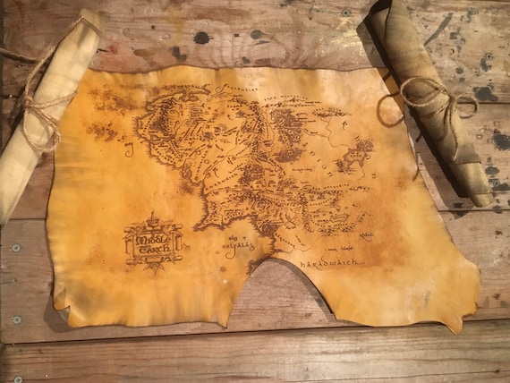 Leather Lord of the Rings Map - Etsy