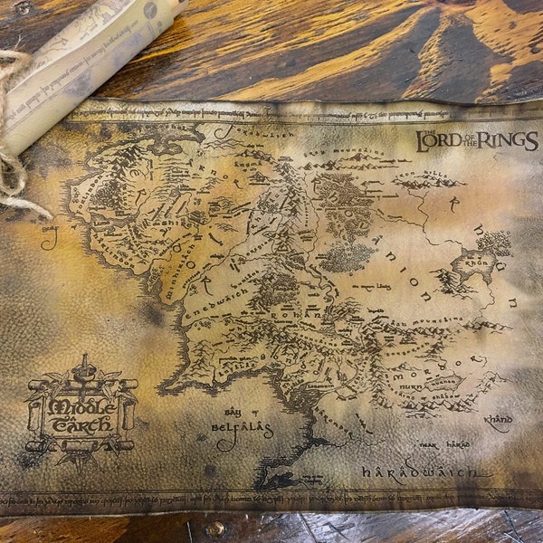 Lord of Rings Map Leather - Etsy