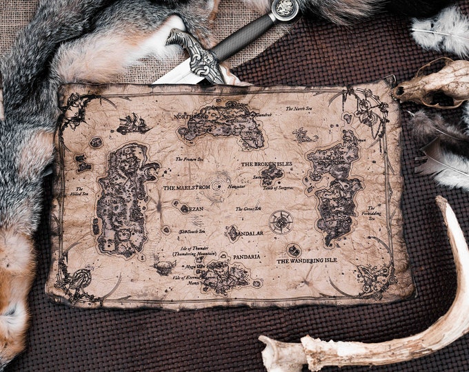 Leather Azeroth Map - Etsy