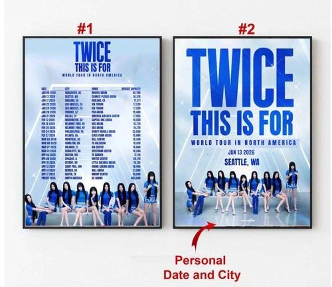 TWICE World Tour 2026 Poster (digital Download), Ready for North ...