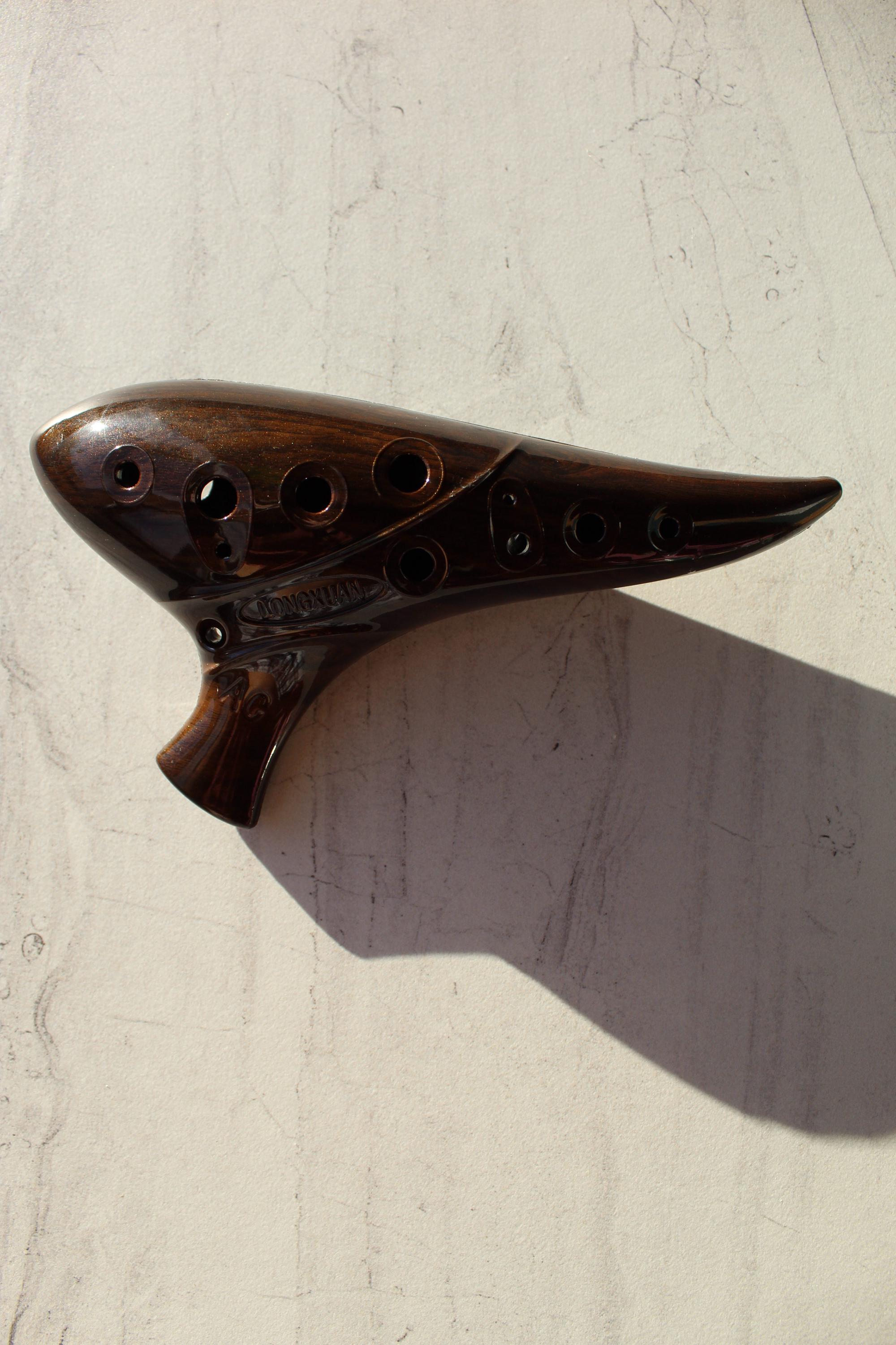 12-hole Resin Wood Ocarina | Earth-toned Wind Instrument | Beginner ...