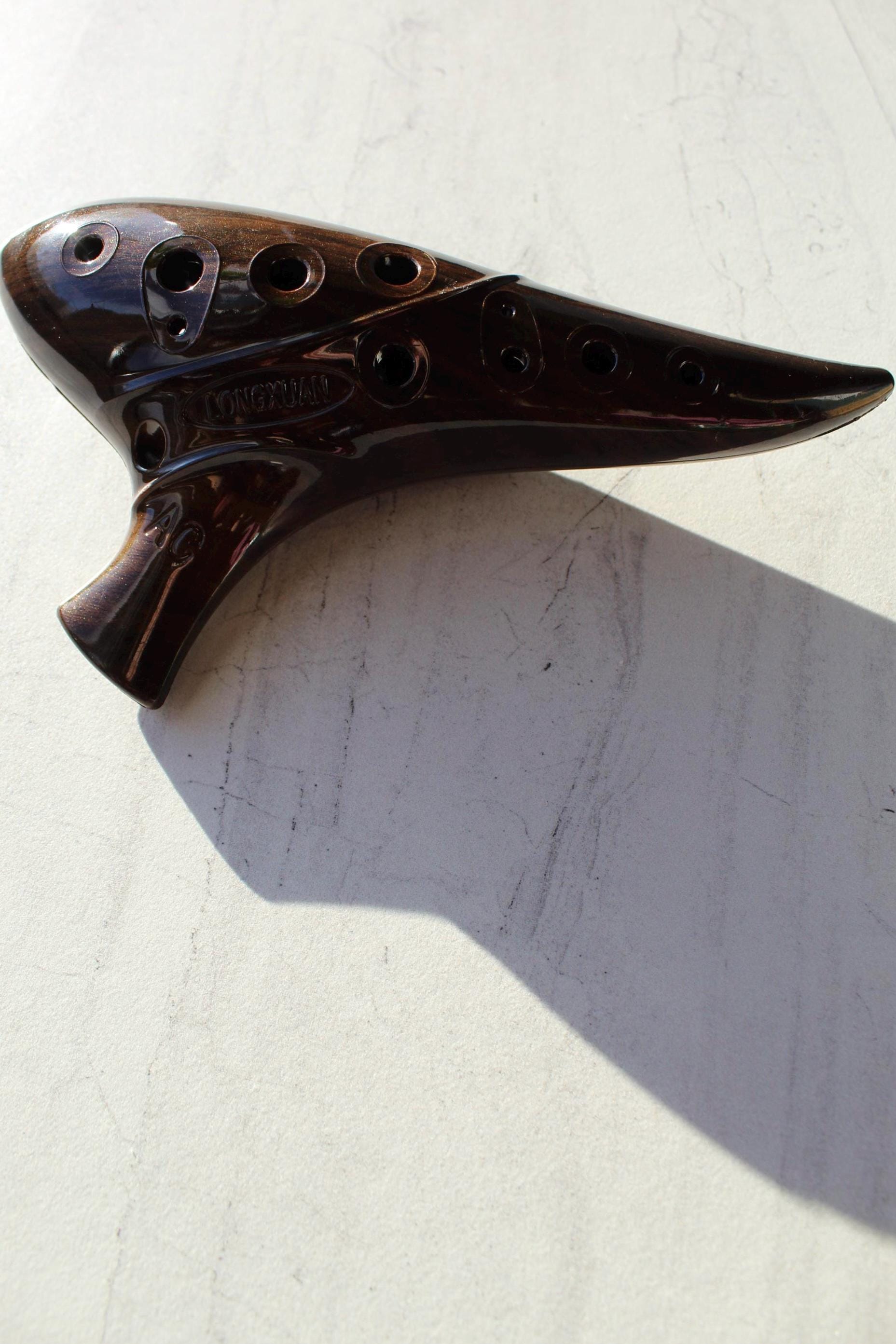 12-hole Resin Wood Ocarina | Earth-toned Wind Instrument | Beginner ...
