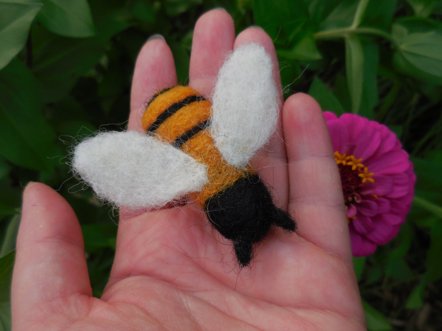Needle Felted Honey Bee / Wool Insect Figurine / Waldorf | Etsy