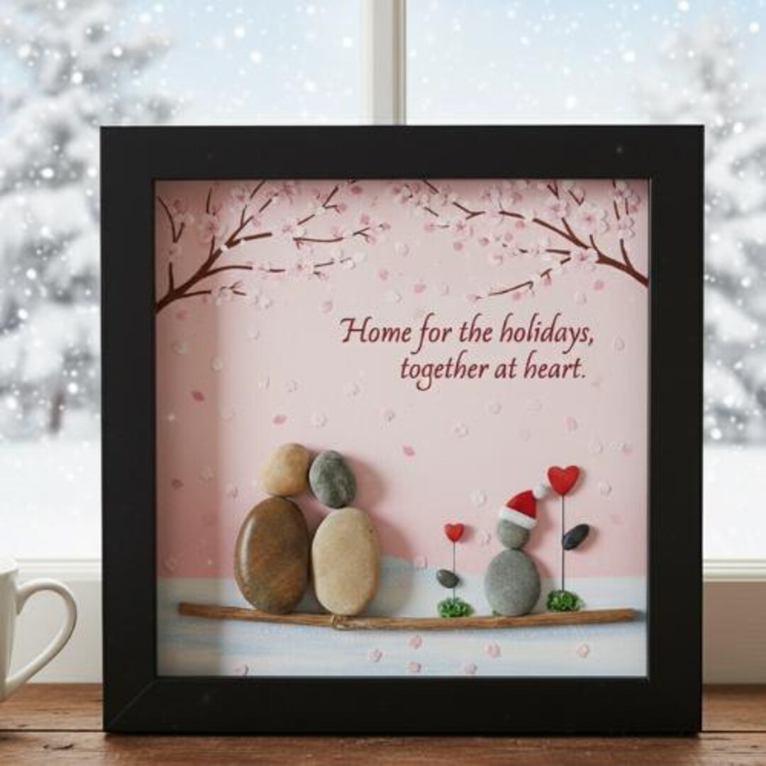 Home for Holidays Pebble Art. Together at Heart Family Gift ...